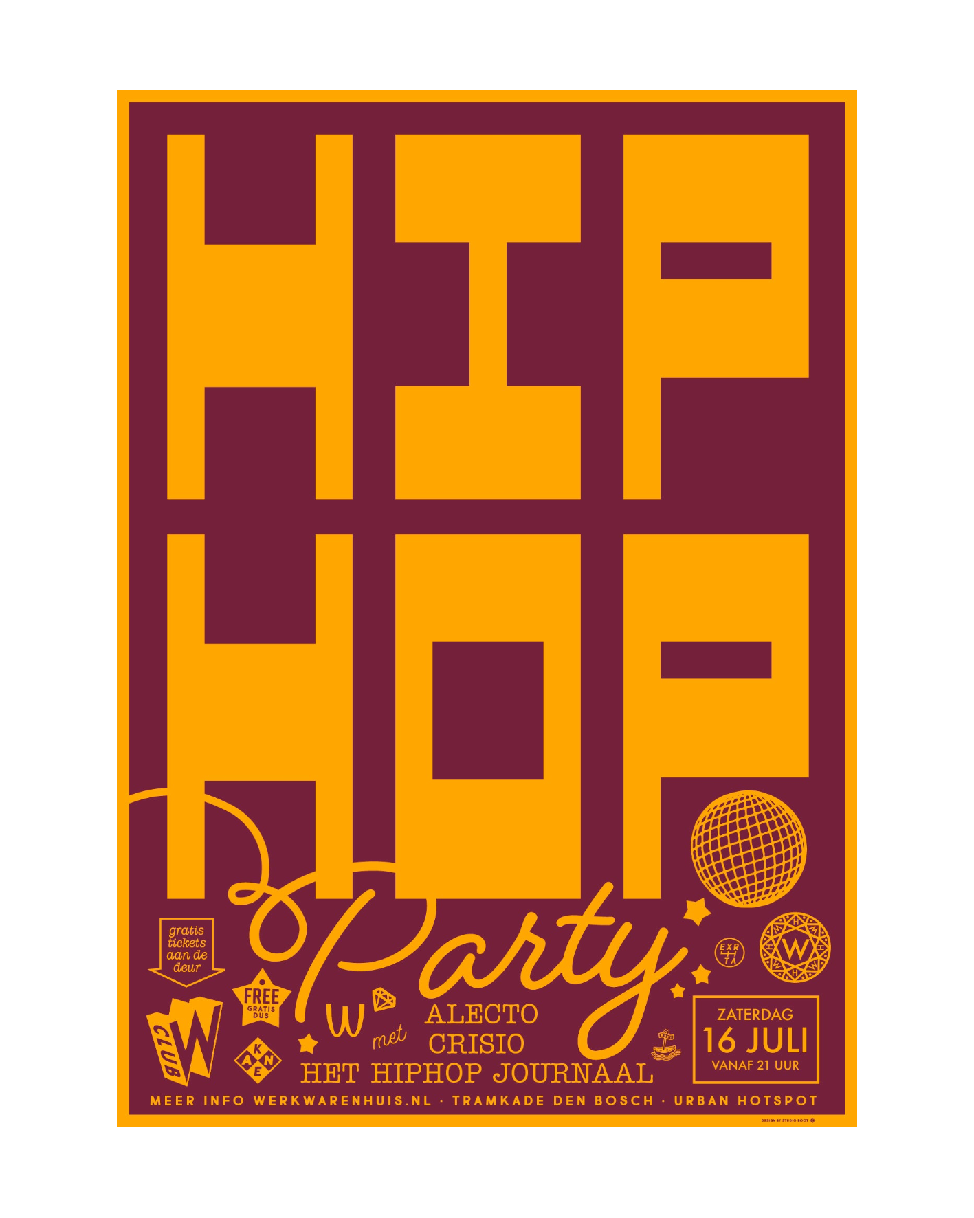 Studio Boot Hip Hop poster bestellen – Kavel 84